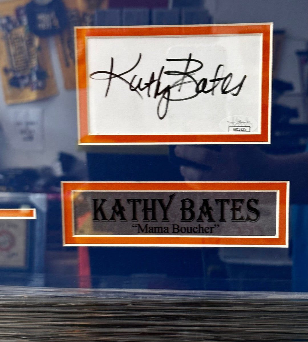 Kathy Bates Signed & Framed Index Card With Mama Boucher 8X10 The Wate ...
